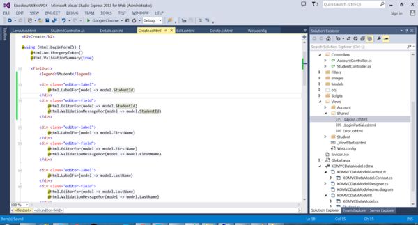 Complete CRUD Operations in MVC 4 Using Entity Framework 5 Without Writing Code